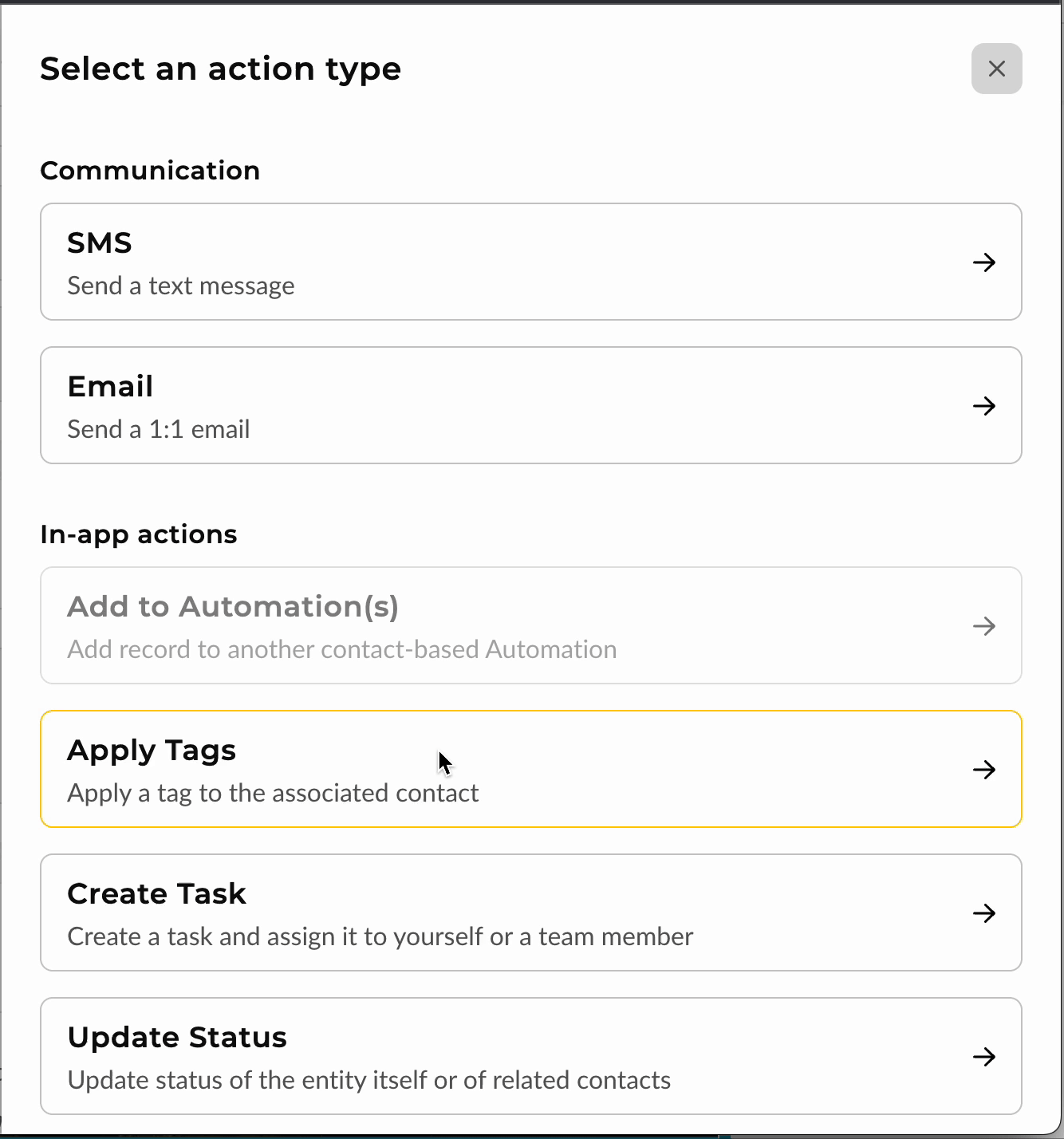 Transaction Based Automations