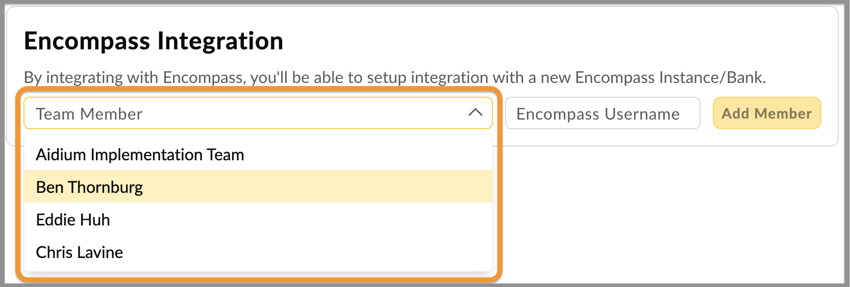 User Integration with Encompass