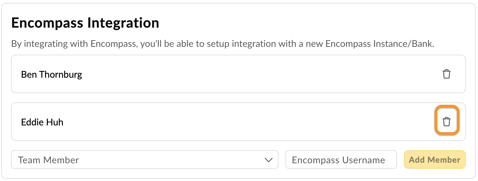 User Integration with Encompass