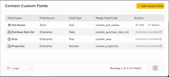Using Custom Contact Fields