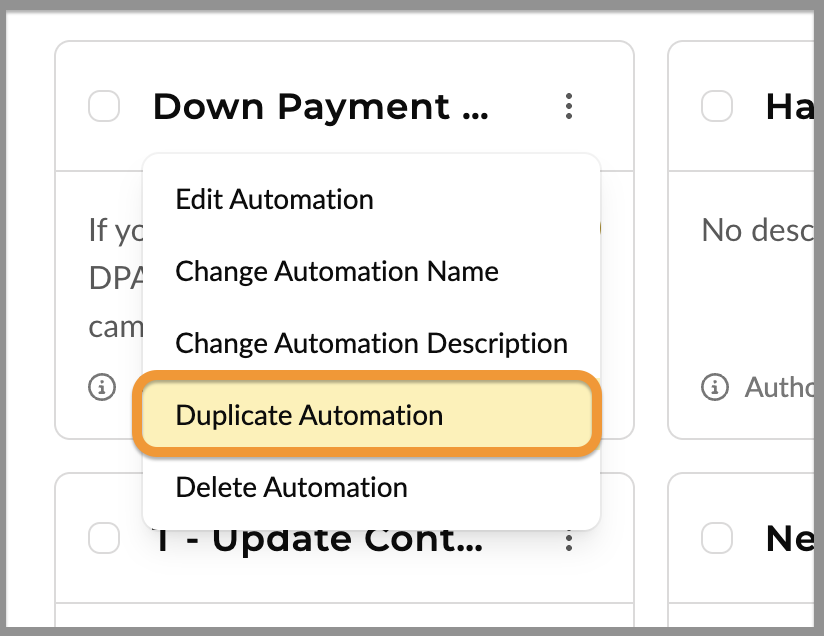 Duplicate an Existing Automation