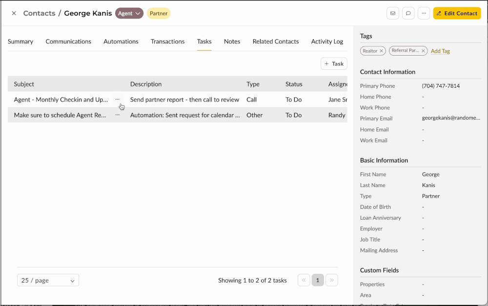 Contact Detail View - A Walk-through