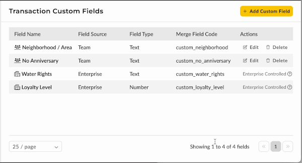 Using Custom Transaction Fields