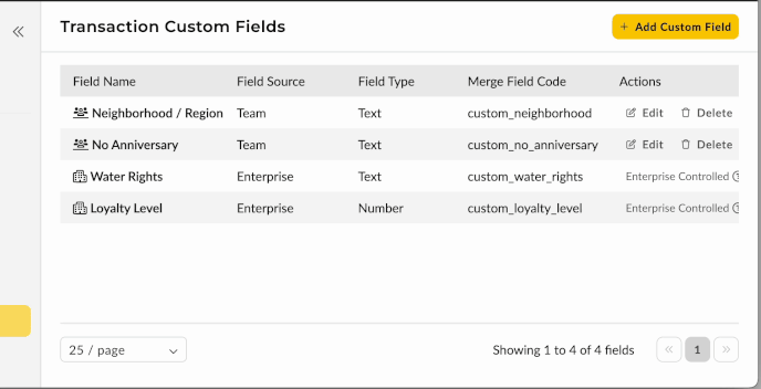 Using Custom Transaction Fields
