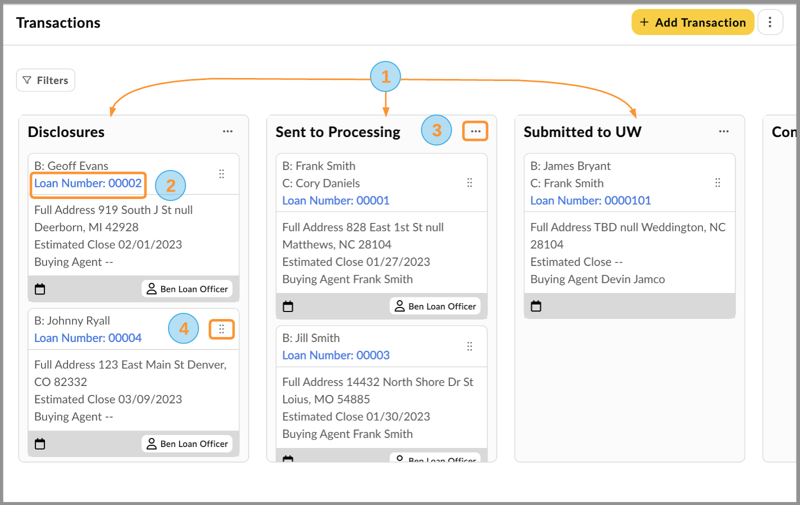 Transactions - Table View vs. Pipeline View